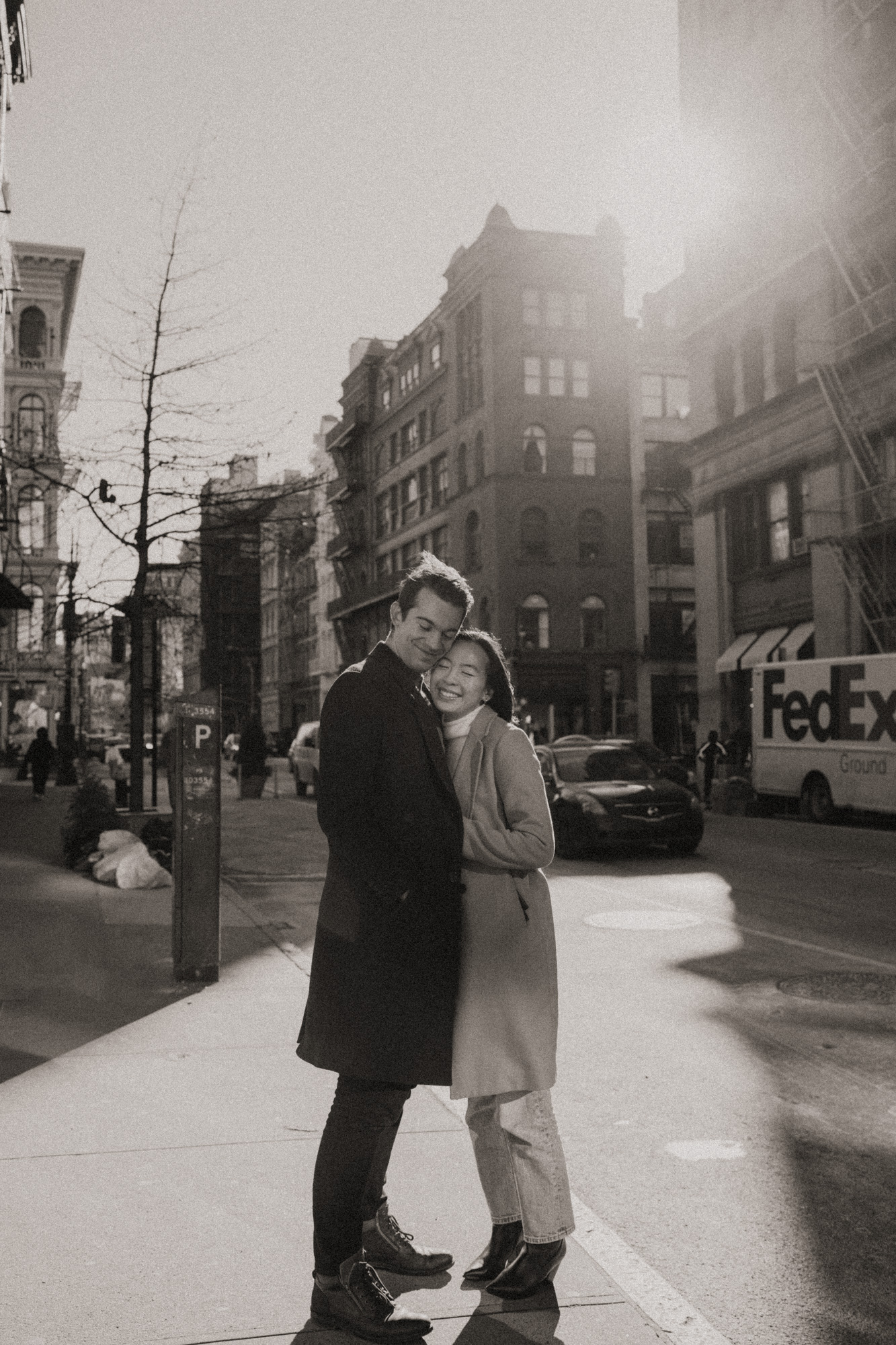 A Chilly Morning Engagement Photoshoot in Soho New York City - Randi ...