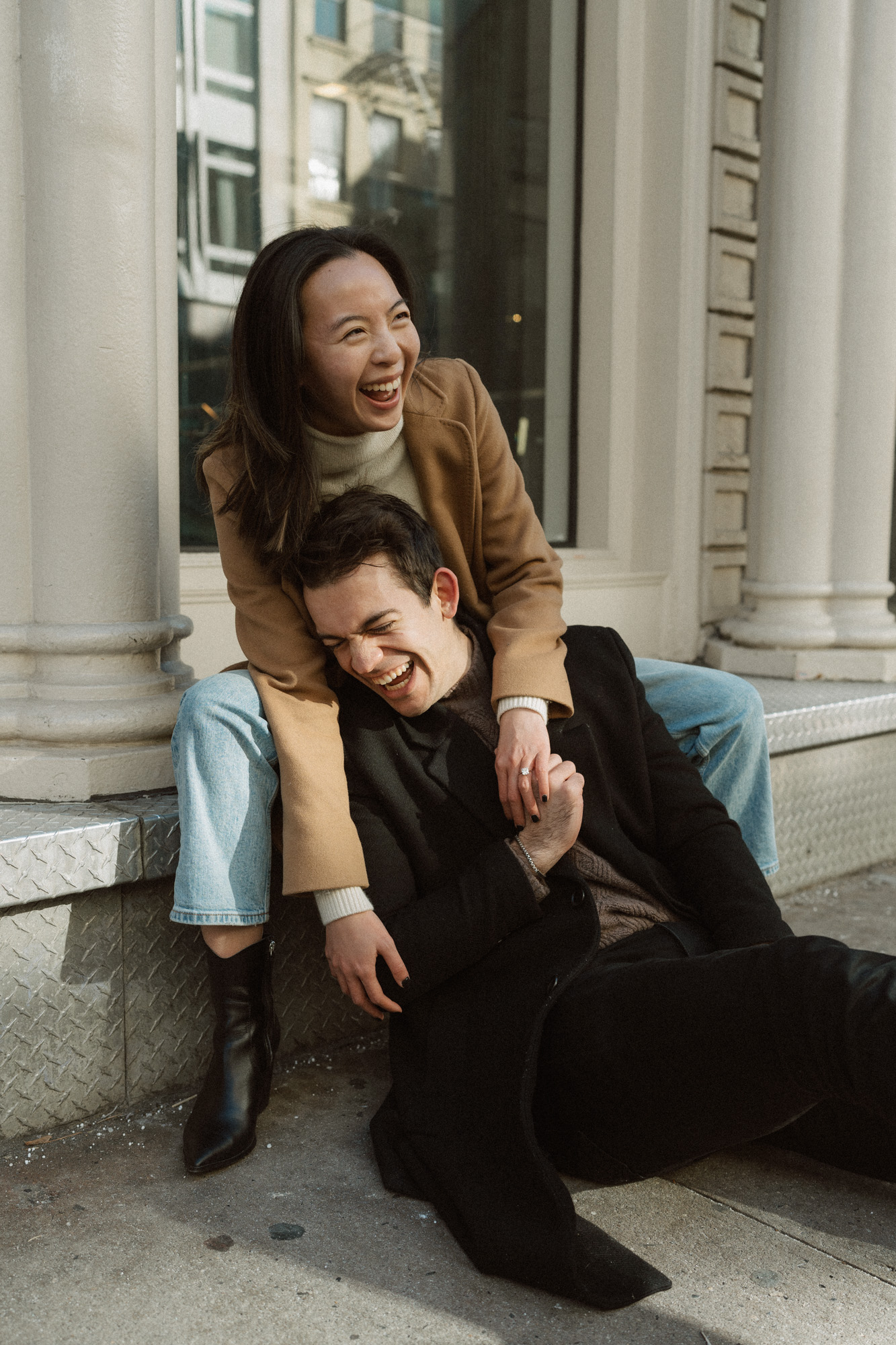 A Chilly Morning Engagement Photoshoot in Soho New York City - Randi ...