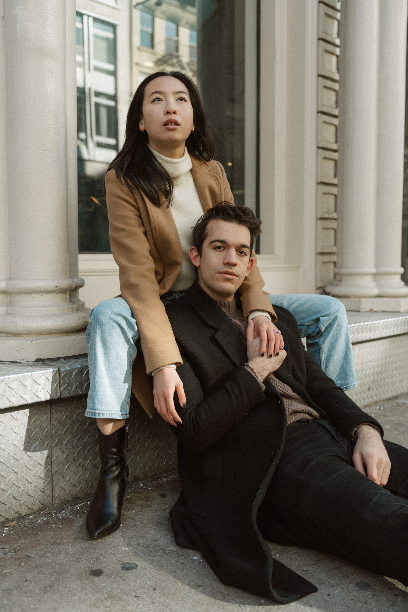 A Chilly Morning Engagement Photoshoot in Soho New York City - Randi ...