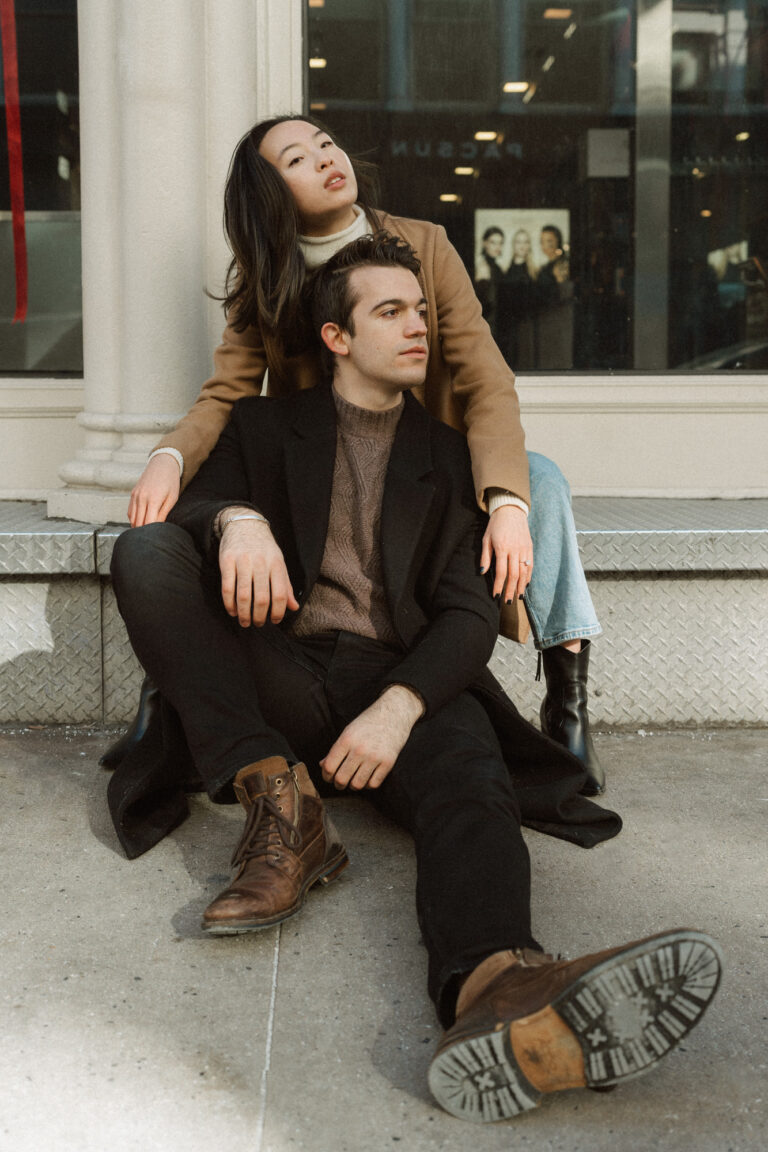 A Chilly Morning Engagement Photoshoot in Soho New York City - Randi ...