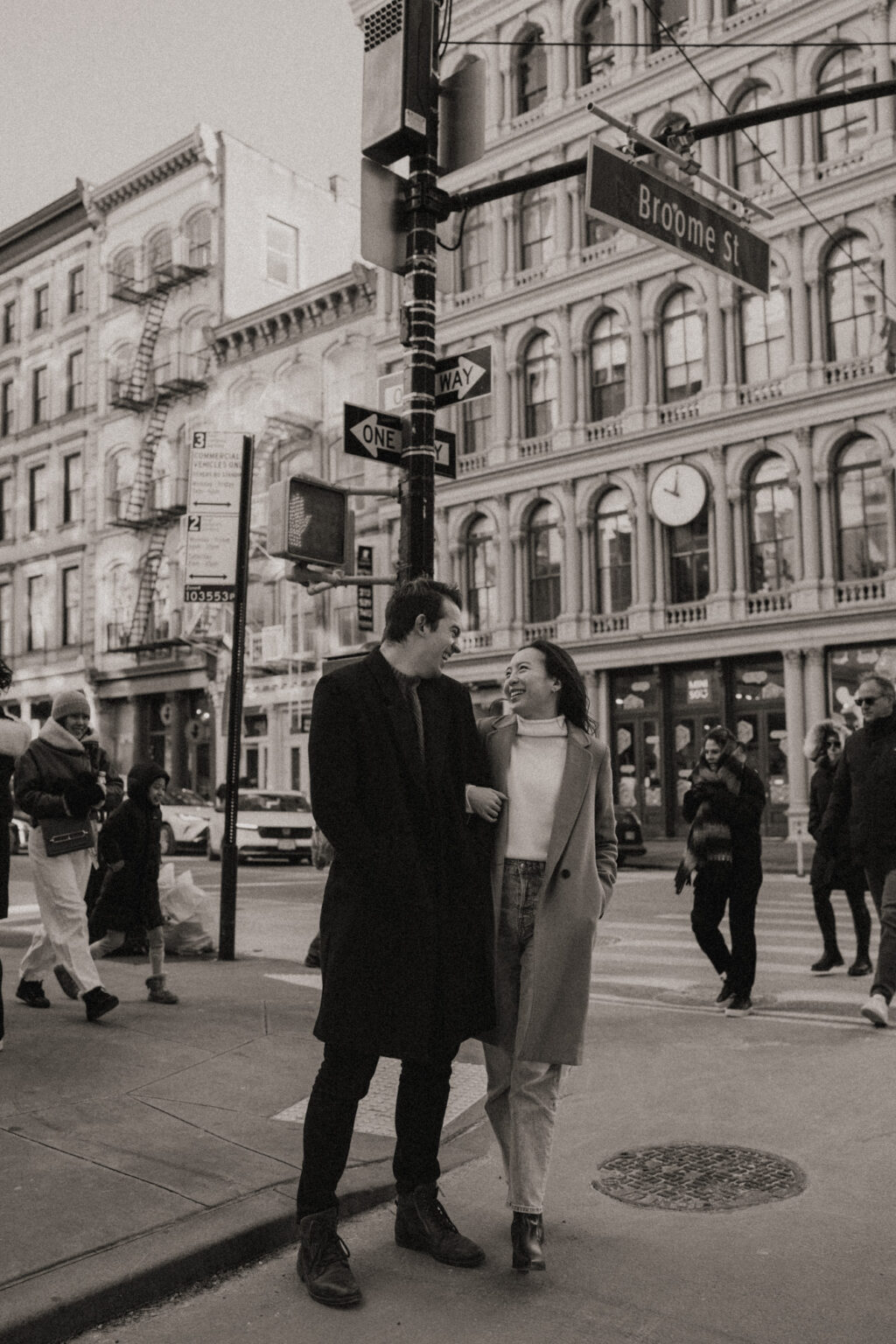 A Chilly Morning Engagement Photoshoot in Soho New York City - Randi ...